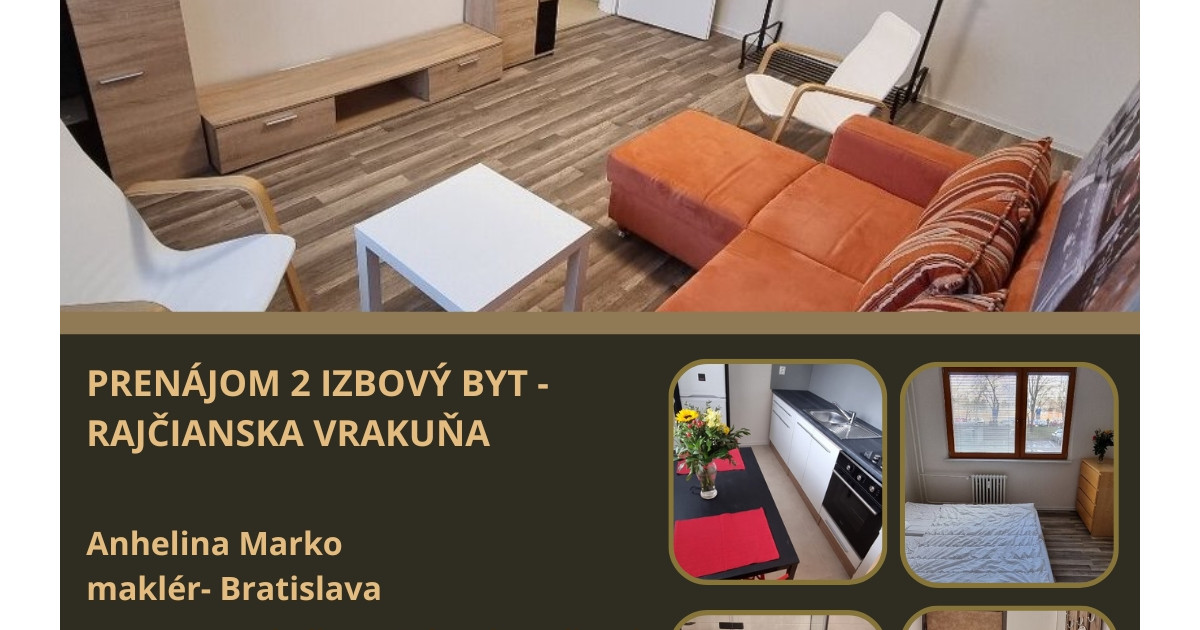 PRENÁJOM 2 IZBOVÝ BYT - RAJČIANSKA VRAKUŇA | L&P reality