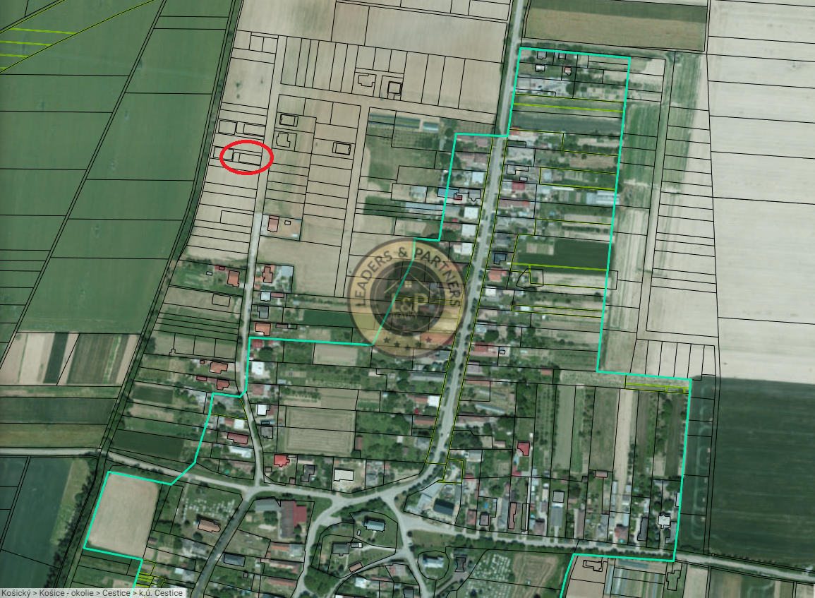 Pozemok na výstavbu domu Košice - Okolie, Cestice, elektrina, studňa ...